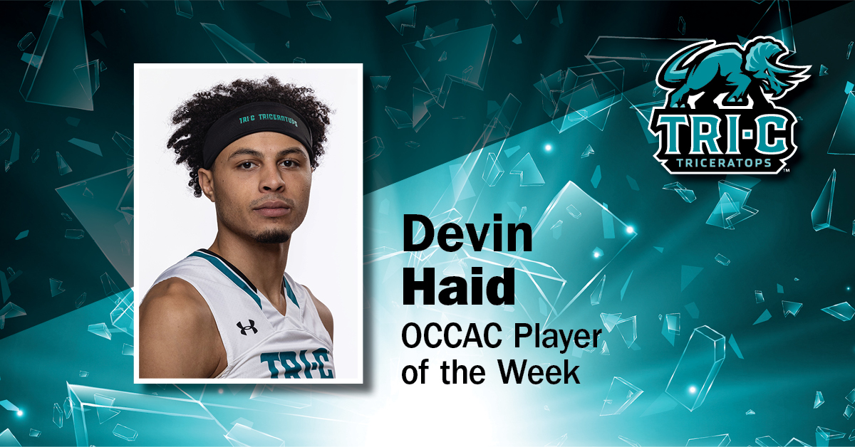 Triceratops’ Haid Named OCCAC Men’s Basketball Player of the Week