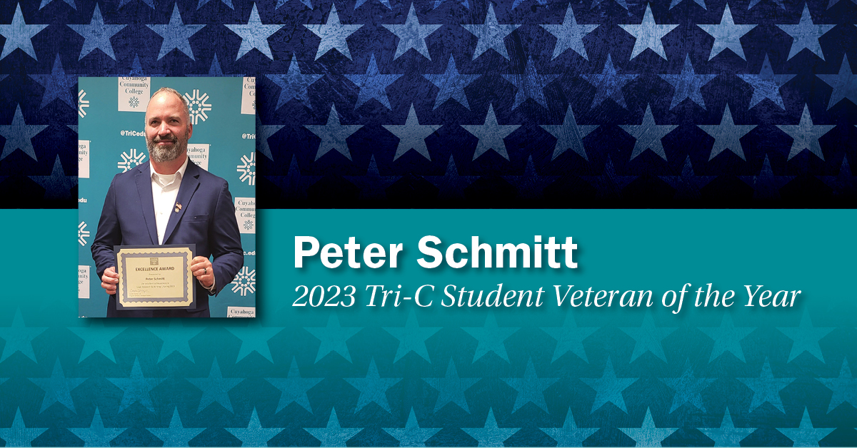 Pete Schmitt Named 2023 Tri-C Student Veteran of the Year