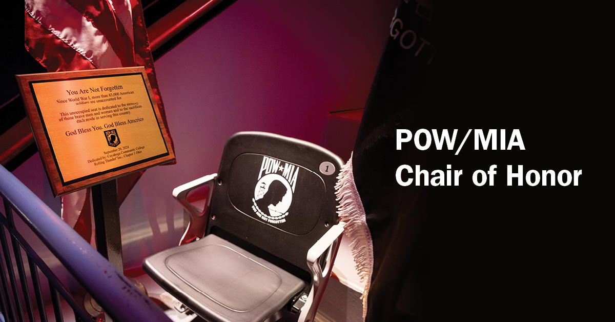 Tri-C Dedicates Chair of Honor for POW/MIA Military Members